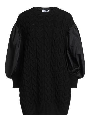 Max Mara Knit Dress With Puff Sleeves - Black
