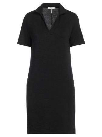 Rag & Bone Fitted Knit Dress With Polo Collar - Black