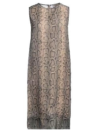Sportmax Sleeveless Snake Print Organza Dress - Gray
