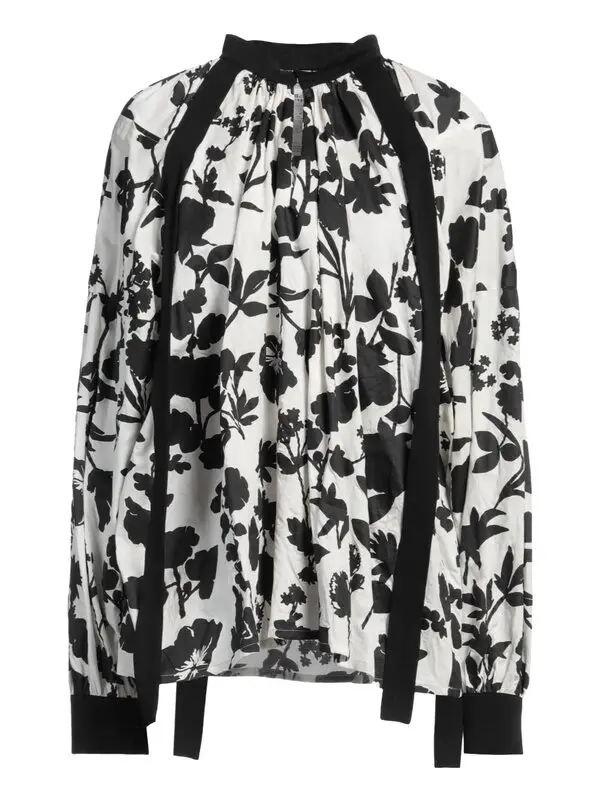 Max Mara Floral Print Kaftan - Black