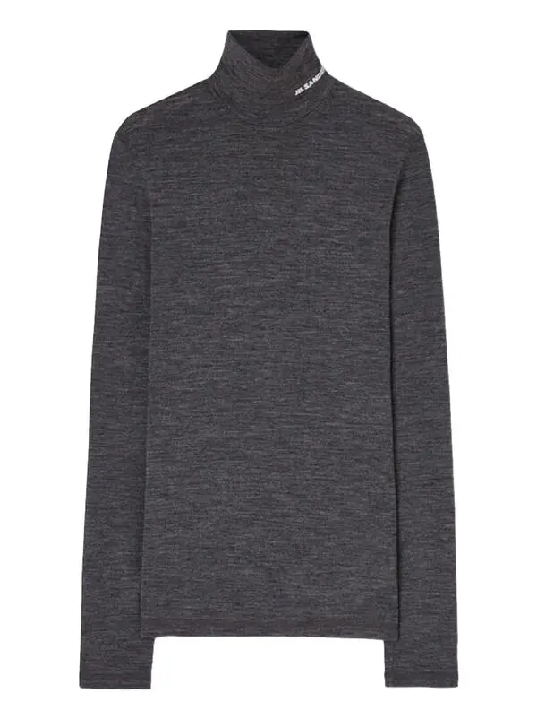 JIL SANDER Roll Neck Straight Hem Jumper - Black