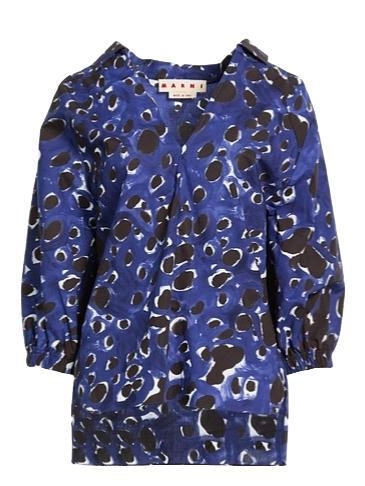 Marni Printed V-neck Top - Blue