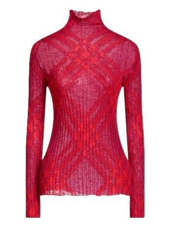 Burberry Geometric Print Turtleneck Sweater - Red
