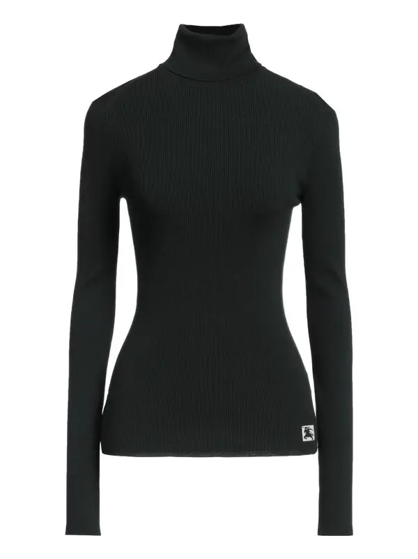Burberry Ribbed Turtleneck Sweater - Black