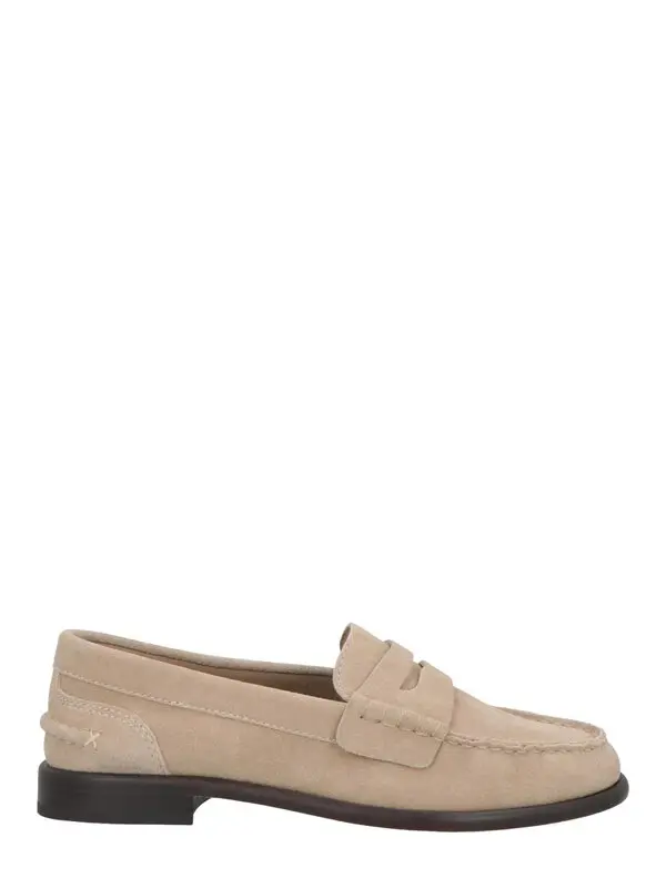 Rag & Bone Suede Square Toe Loafers - Nude
