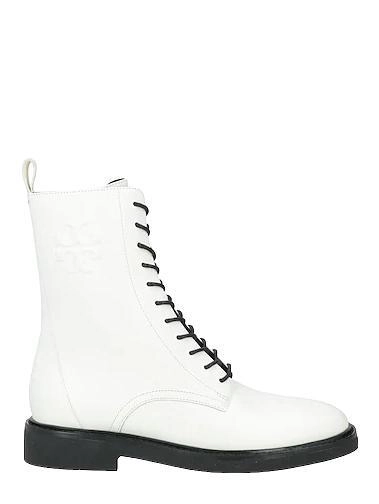Tory Burch Leather Lace-up Ankle Boots - White