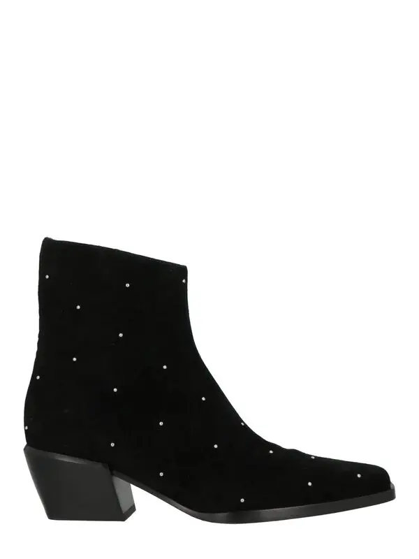 Rag & Bone Studded Suede Ankle Boots - Black