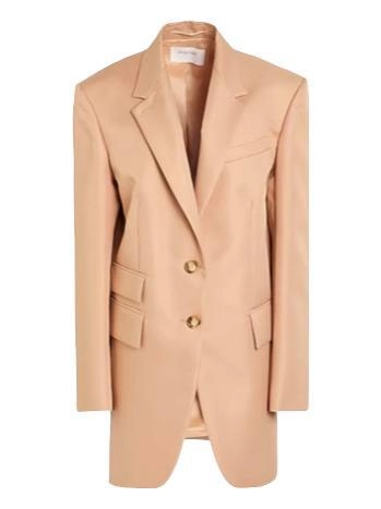 Sportmax Single-breasted Twill Coat - Nude