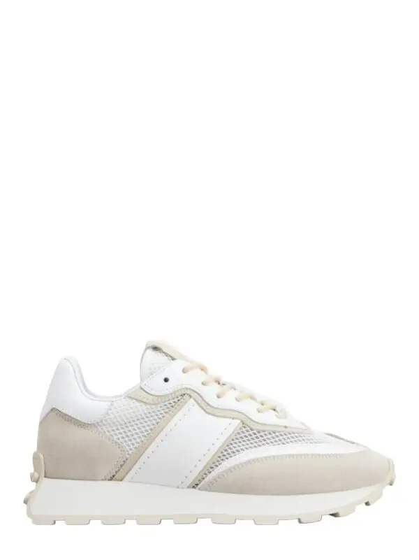 TOD'S Panelled Round Toe Sneakers - White