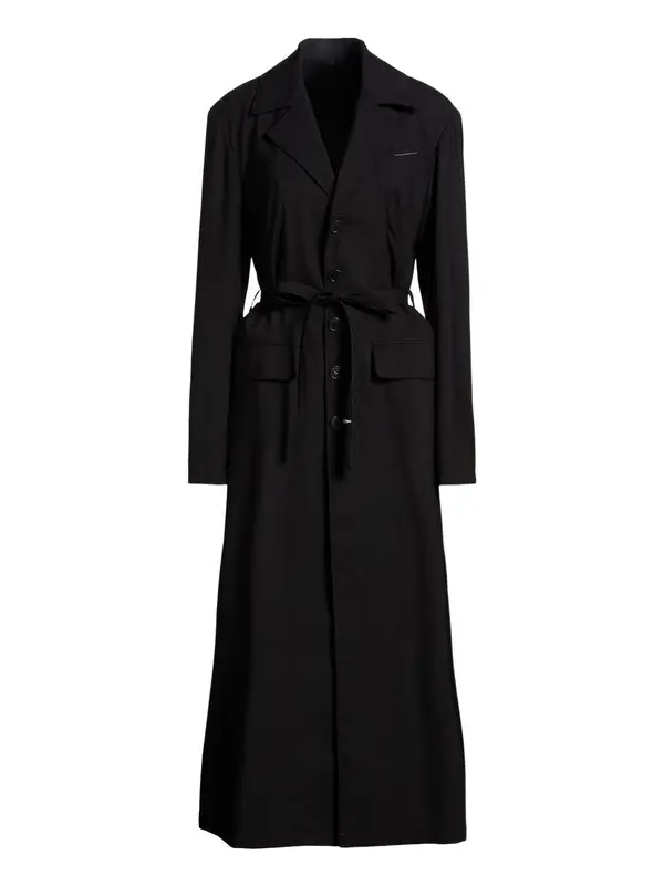 MAISON MARGIELA Full-length Jacket With Belt - Black