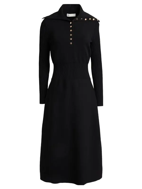 Isabel Marant Étoile Knitted Dress With Sailor Collar - Black