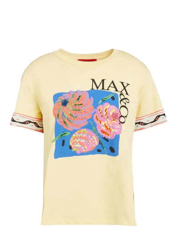 MAXCO. Logo Crew Neck T-shirt - Nude