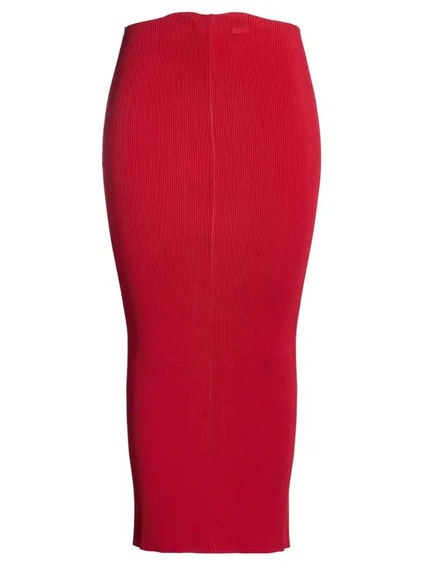 Marni Ribbed-knit Bodycon Midi Dress - Red