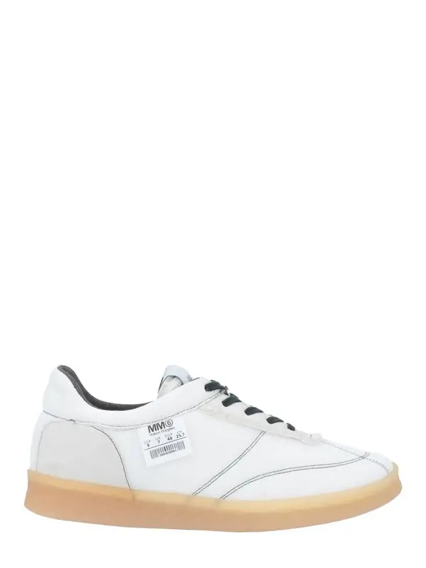 MAISON MARGIELA Two-tone Lace-up Low-top Sneakers - White