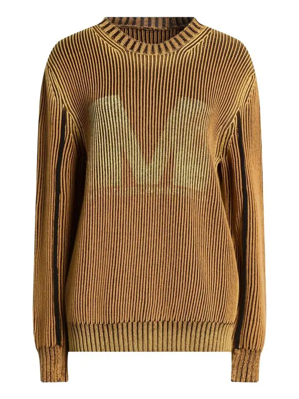 MAISON MARGIELA Striped Intarsia-knit Jumper - Brown