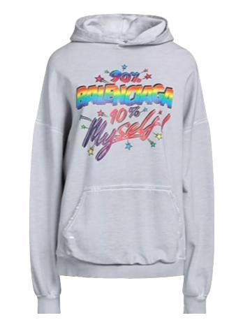 Balenciaga Printed Hooded Sweatshirt - White