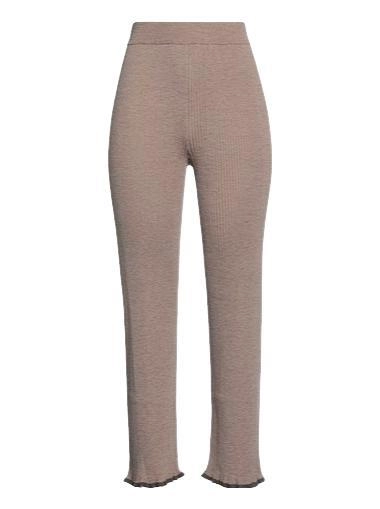 MAISON MARGIELA Ribbed Knit Flared Trousers - Gray