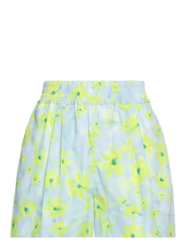 Marni Floral Print Elasticated Waist Shorts - Blue