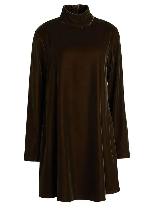 MAXCO. Max&co. Velvet Turtleneck Long Sleeve Dress - Black