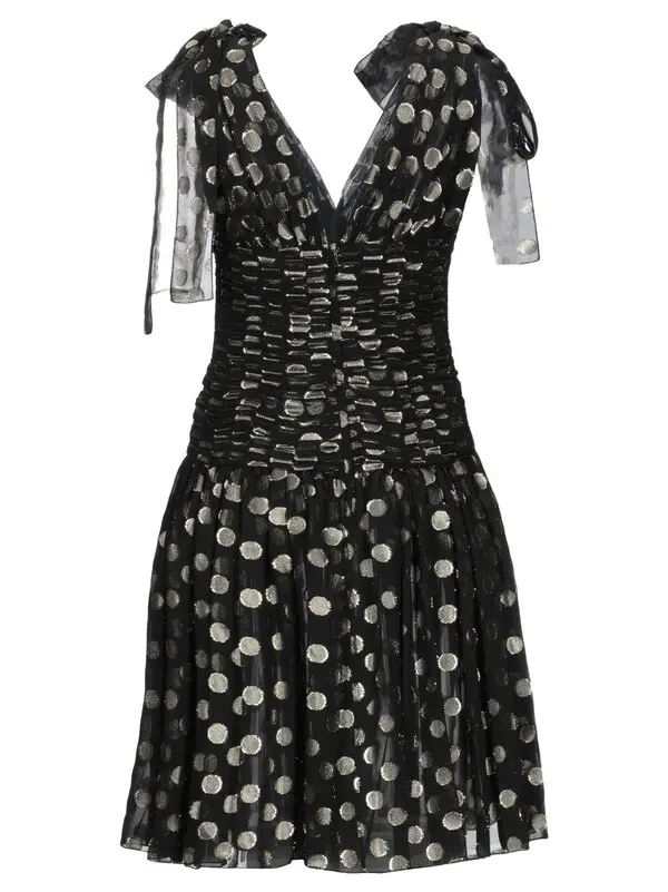 Dolce & Gabbana Polka Dot Sleeveless Dress - Black