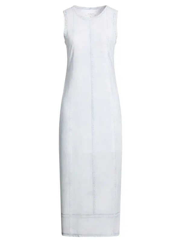 Rag & Bone Sleek Denim-effect Tulle Bodycon Maxi Dress - White
