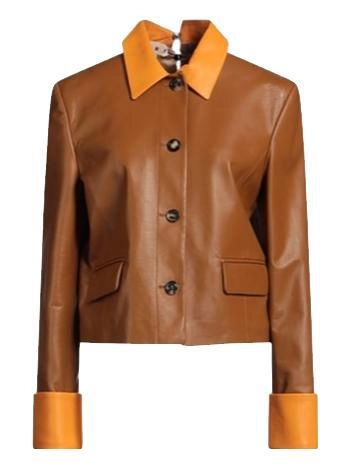 Marni Two-tone Leather Jacket - Brown