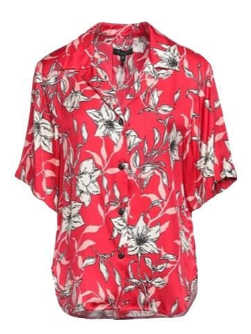 Rag & Bone Short-sleeved Printed Satin Shirt - Red