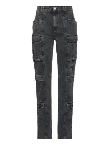 Isabel Marant Étoile High-waisted Straight-leg Cargo Jeans - Black