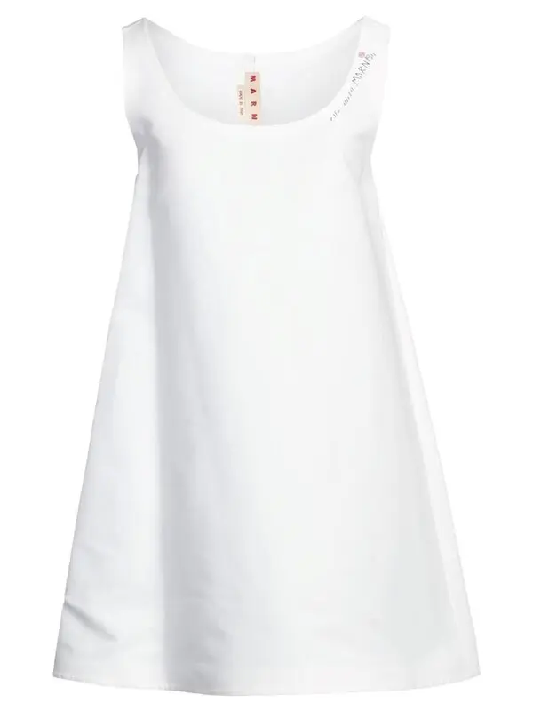 Marni Sleeveless A-line Skirt Dress - White