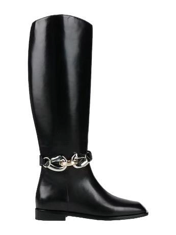 Tory Burch Knee-high Chain Detail Boots - Black