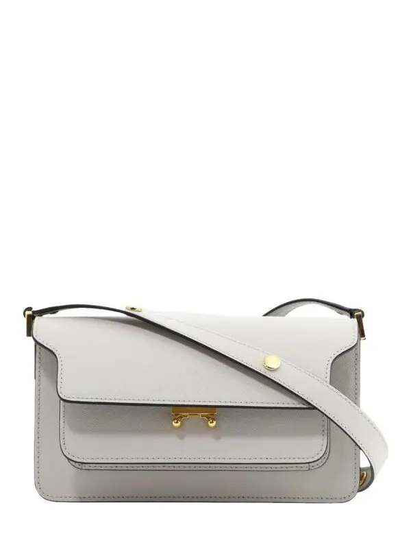 Marni Trunk Foldover Top Shoulder Bag - Gray