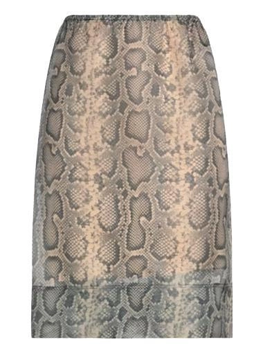 Sportmax Snakeskin-print Organza Midi Skirt - Nude