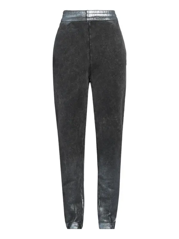 DIESEL® Two-tone Coated Effect Sweatpants - Black