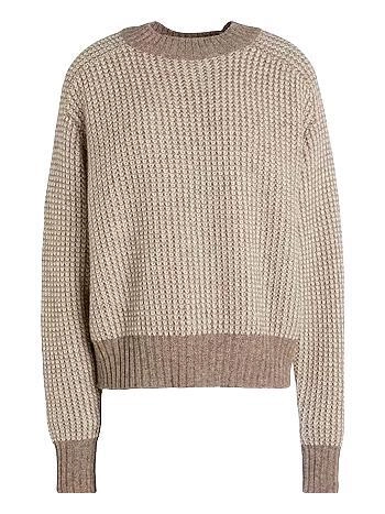 MAXCO. Textured Knit Crewneck Sweater - Nude