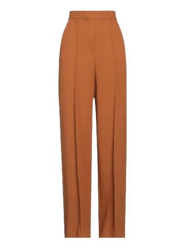 Tory Burch Solid-color High-waisted Wide-leg Pants - Brown