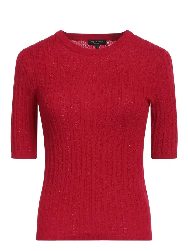 Rag & Bone Plain Colour Jumper - Red