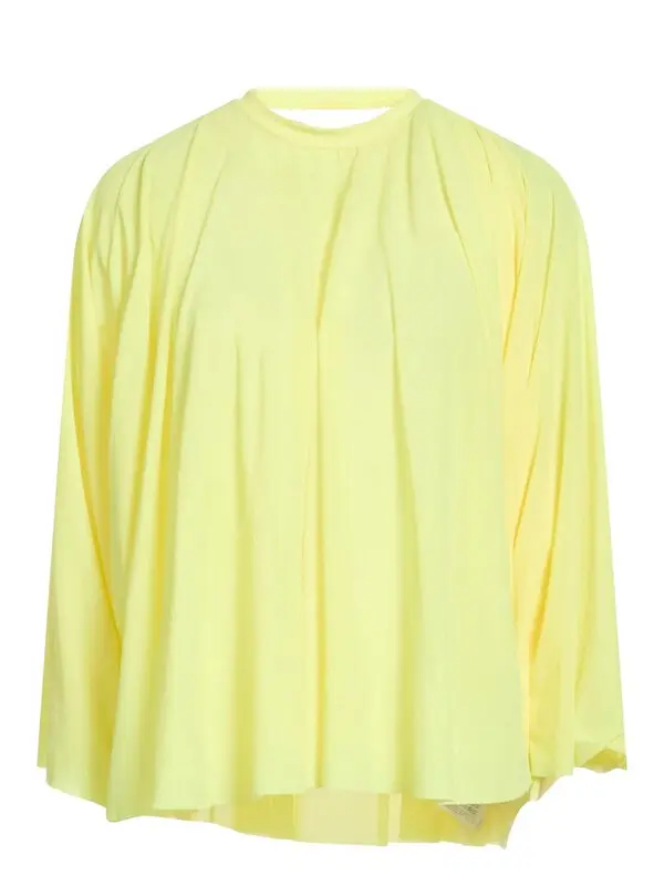MAISON MARGIELA Tulle Mock Neck Top - Yellow