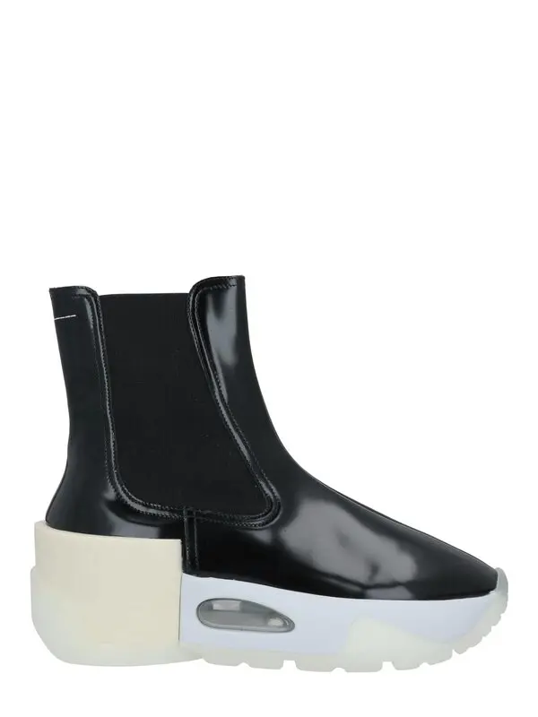 MAISON MARGIELA Solid Color Wedge Boots - Black