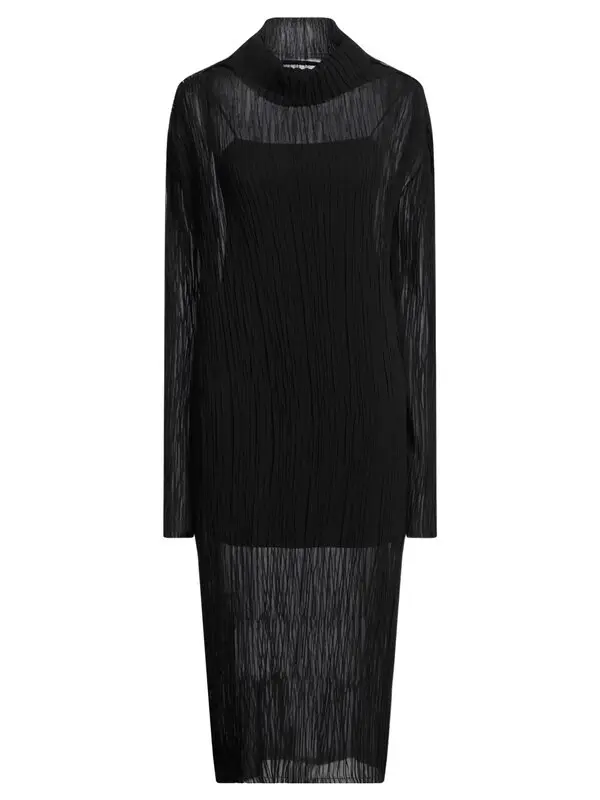 MAISON MARGIELA High Neck Midi Dress - Black