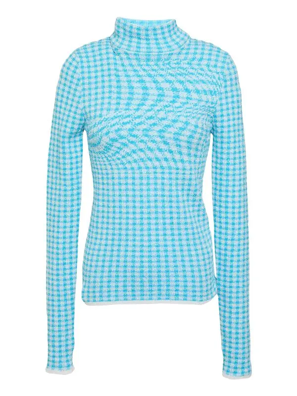 MAISON MARGIELA Striped Lightweight Knit Sweater - Blue