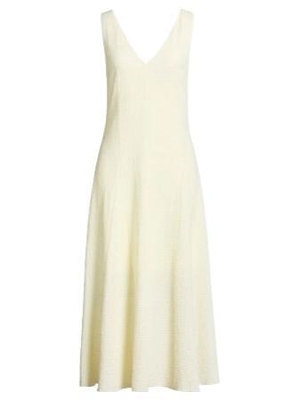 Rag & Bone Sleeveless V-neck Midi Dress - White
