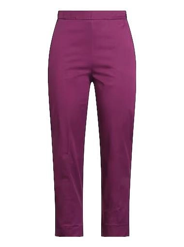 MAXCO. High-waisted Slim-fit Cropped Pants - Red