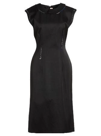 Marni Sleeveless Crewneck Dress With Appliqu - Black