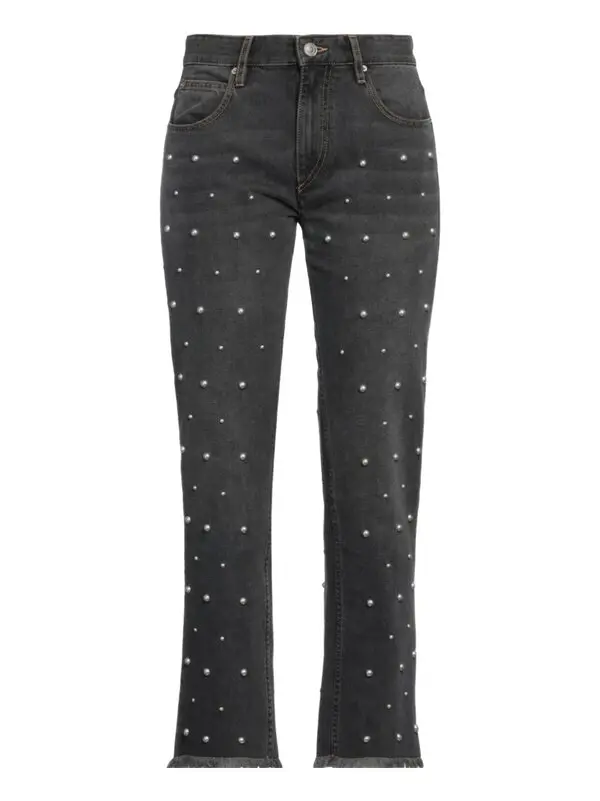 Isabel Marant Étoile Embellished Straight-leg Jeans - Black