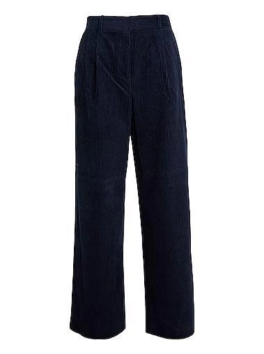 MAXCO. High-waisted Corduroy Wide-leg Trousers - Black