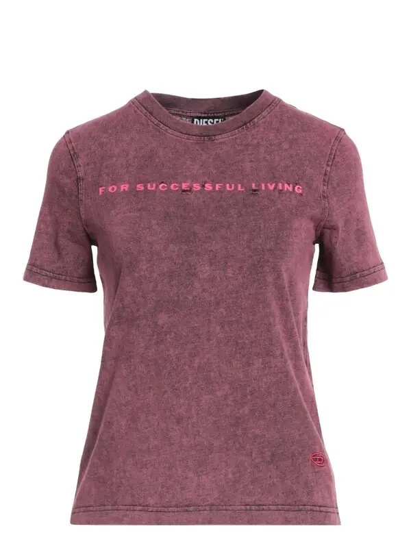 DIESEL® Distressed Printed T-shirt - Red