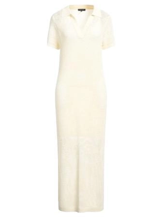 Rag & Bone Knitted Dress With Classic Collar And Short Sleeves - White
