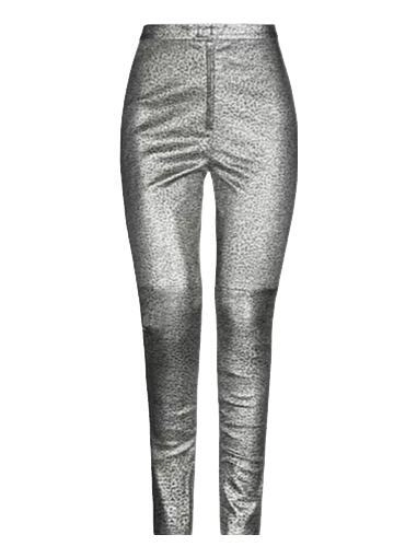 Isabel Marant Étoile Metallic Leopard Print Skinny Trousers - Gray