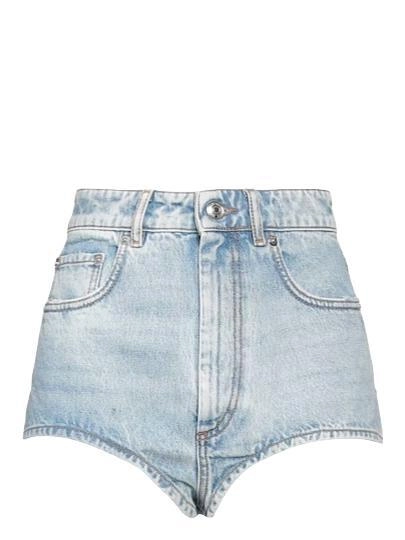Sportmax High Waisted Denim Hot Pants - Blue