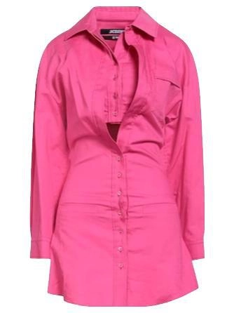 Jacquemus Long Sleeve Collared Button Up Dress - Pink